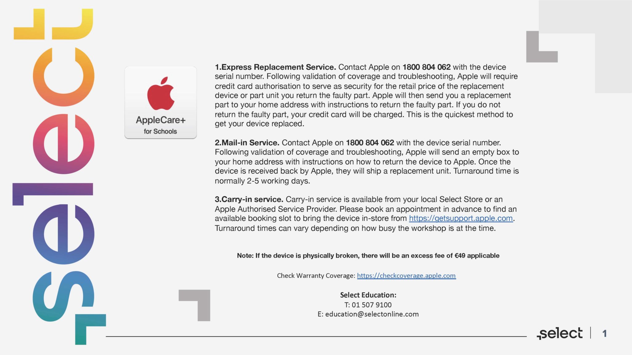 IT Support – Carrigtwohill Community College